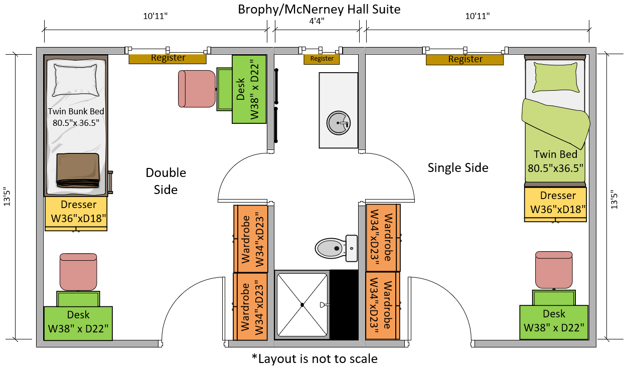 South and West Campus Layout