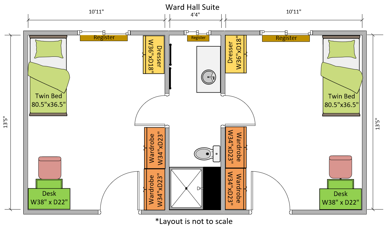 South and West Campus Layout