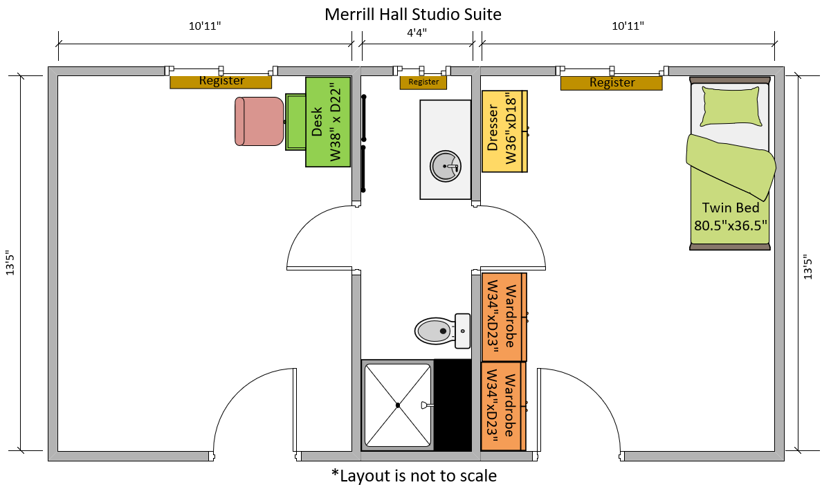 South and West Campus Layout
