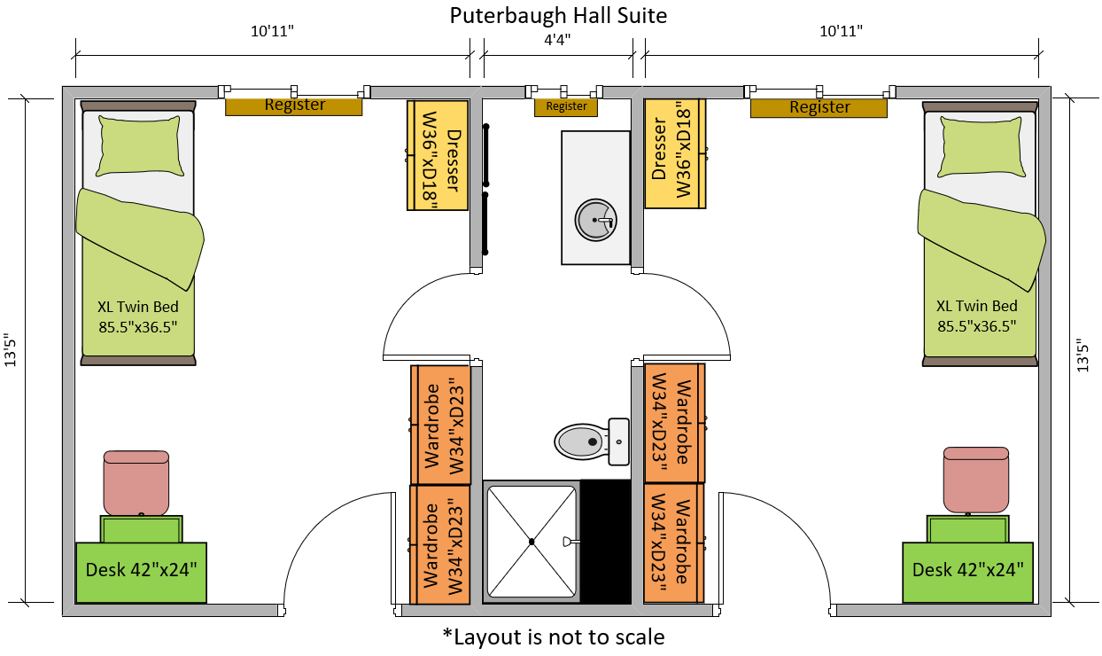 South and West Campus Layout